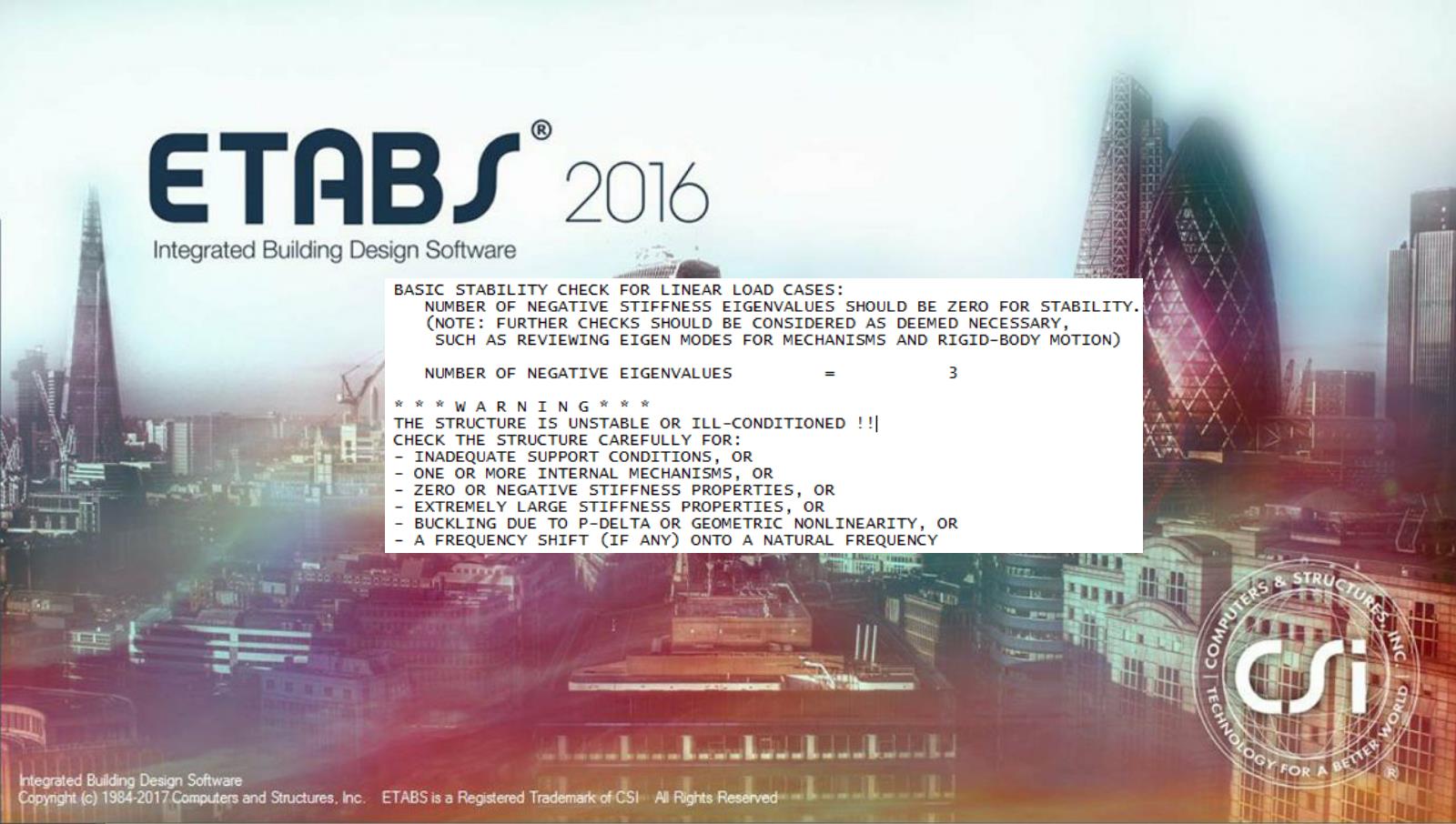 ETABS Instability Message – The Structural World